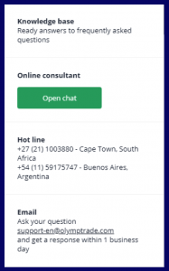 OlympTrade - Contact & Support